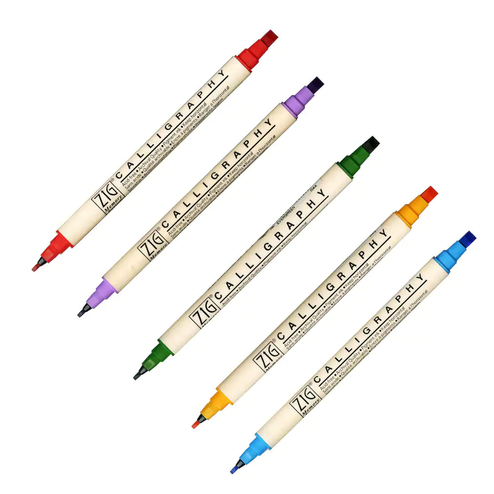 Zig Memory System Calligraphy Marker Dual Tip 2 mm & 5 mm | Crafties Co.